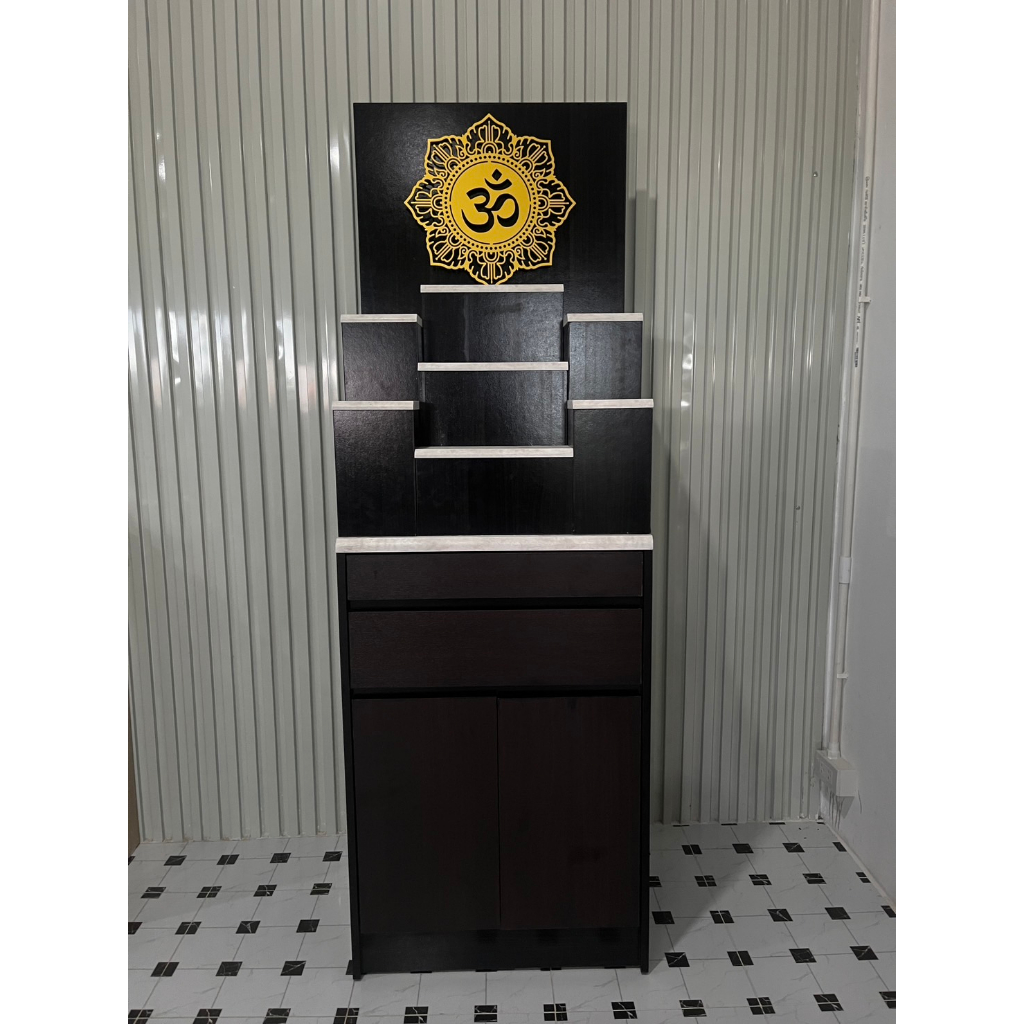 หิ้งพระ รุ่นขายดี ทรงโมเดิร์น DW6002 มีลิ้นชักพร้อมถาดถวาย Civil Modern | Shopee Thailand