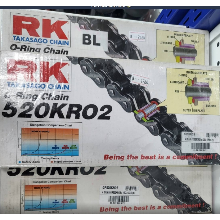 โซ่ RK O-Ring Chain 520KR02 แท้ | Shopee Thailand