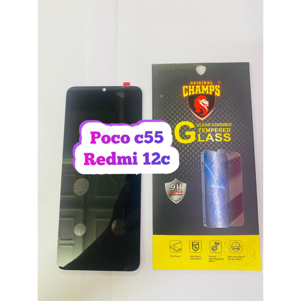 หน้าจอ LCD+ทัชสกรีน POCO C55 /Redmi 12C แท้ แถมฟีมล์กระจกกันรอย+กาว+ไข ...
