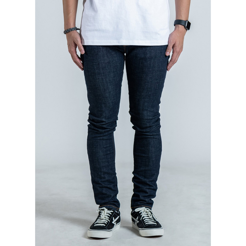 กางเกงยีนส์ NUDIE Skinny Lin - Rinsed Twill Blue | Shopee Thailand