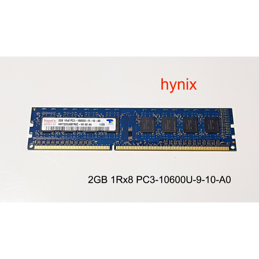 2GB 1Rx8 PC3-10600U-09-10-A0 ยี่ห้อ hynix แรม DDR3 UDIMM ใช้กับคอม ...