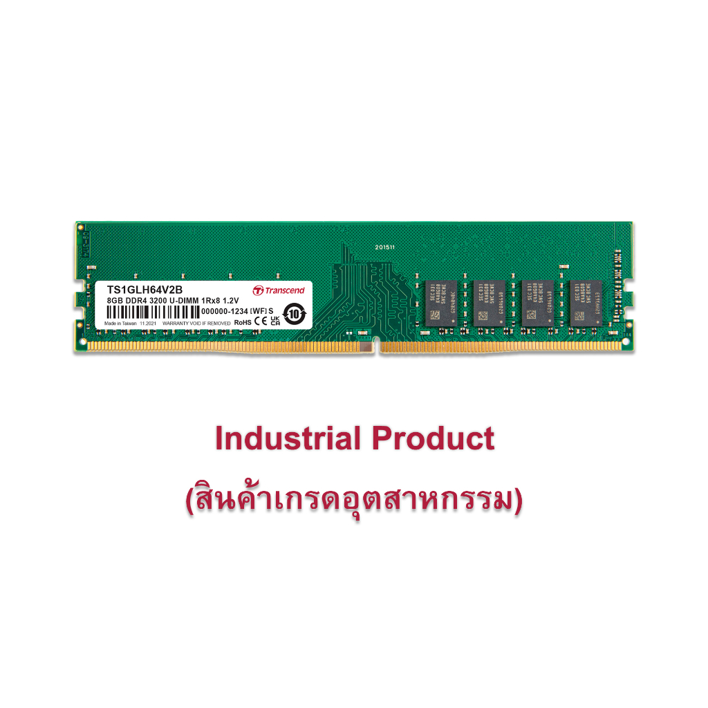 Transcend RAM-Memory DDR4-3200 U-DIMM 8GB : Premium Grade: รับประกัน ...