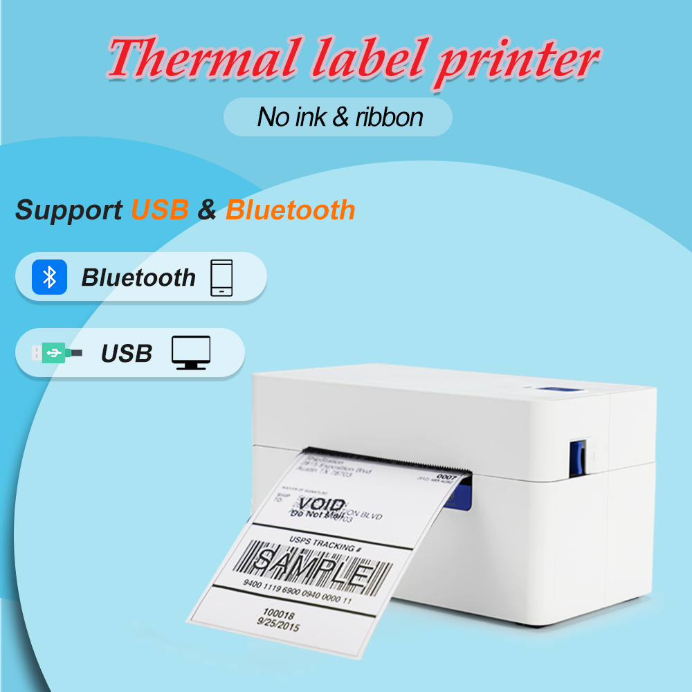 QIRUI 80mm เครื่องพิมพ์ฉลากสินค้า บาโค้ด เครื่องปริ้นความร้อนแบบบลูทูธ ...