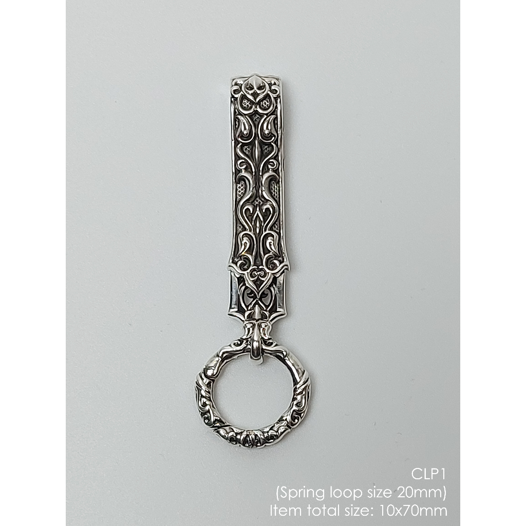 CLP1Silver925 Amulets clip size 10x70mm แหนบเงินแท้925 มีสปริง | Shopee ...