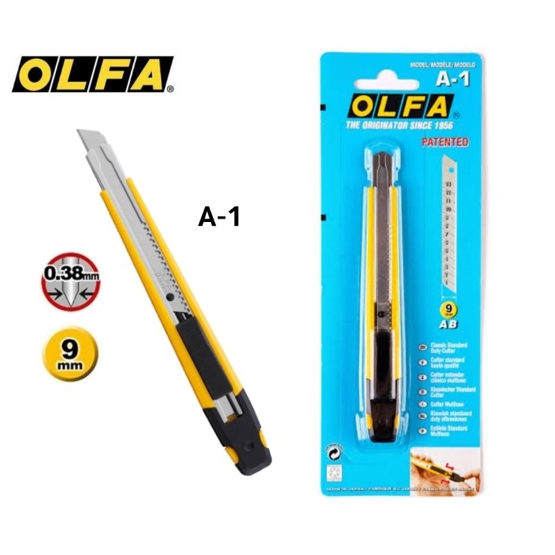 OLFA มีดคัตเตอร์ 45° รุ่น A-1 ใบมีดสแตนเลส ด้ามจับพลาสติก | Shopee Thailand
