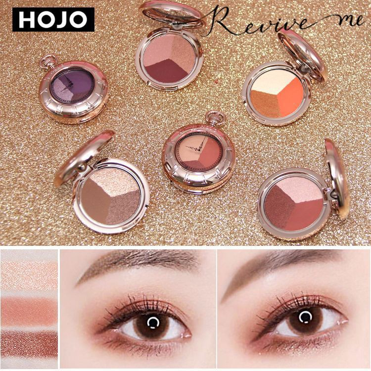 อายแชโดว์ hojo Eye shadow ทาตา 3 สี เนื้อใยไหม เนื้อแมท กลิตเตอร์ ...