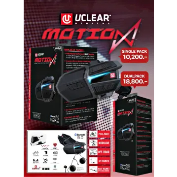 บลูทูธติดหมวกกันน็อค Uclear รุ่น Motion Infinity Single/DUAL Pack ...