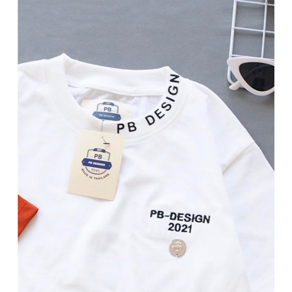 PB DESIGN เสื้อยืดแขนสั้น รุ่นคอแถบใหม่ ผ้าคอตตอนทรงตรง คอกลม S-3XL | Shopee Thailand