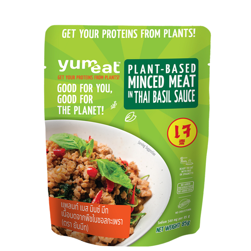 เนื้อบดจากพืช ยัมมีท Yumeat ซอสกระเพรา เต้าเจี้ยว น้ำมันคาโนล่า Plant ...