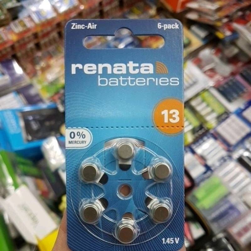 ถ่านเครื่องช่วยฟัง Renata 13, A13, PR48 1.45V แพค6ก้อน 1.45V ของใหม่ ของแท้ | Shopee Thailand