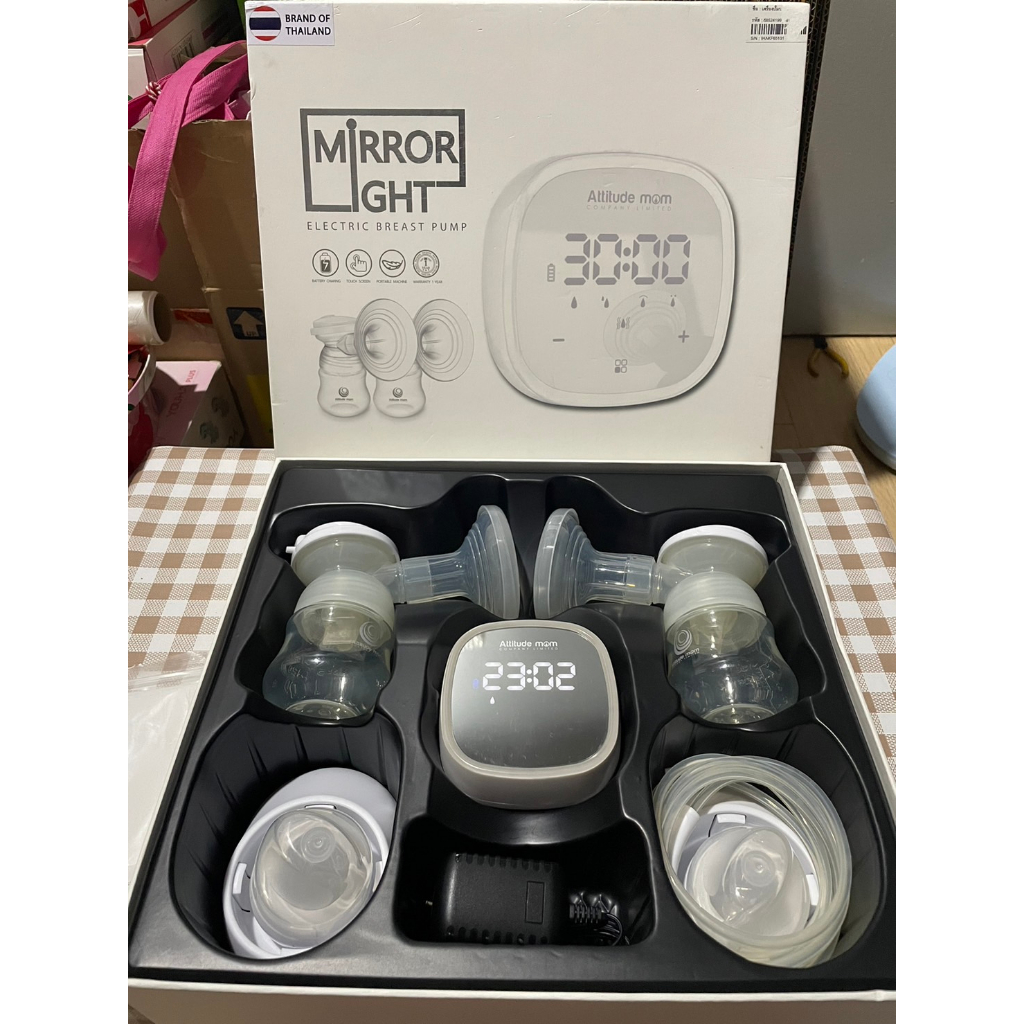 เครื่องปั้มนม Attitude mom Mirror light | Shopee Thailand