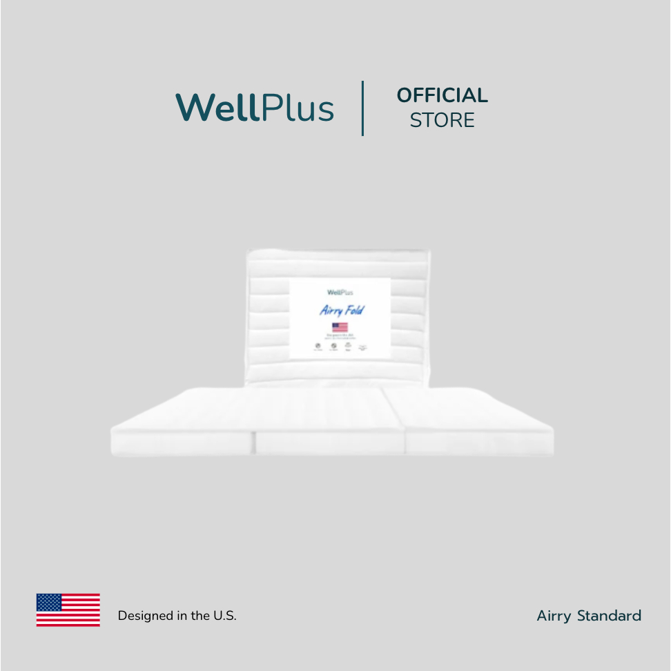 WellPlus ที่นอนปิคนิค พับได้ รุ่น Airry Fold หนา4นิ้ว ลดอาการปวดเมื่อย | Shopee Thailand