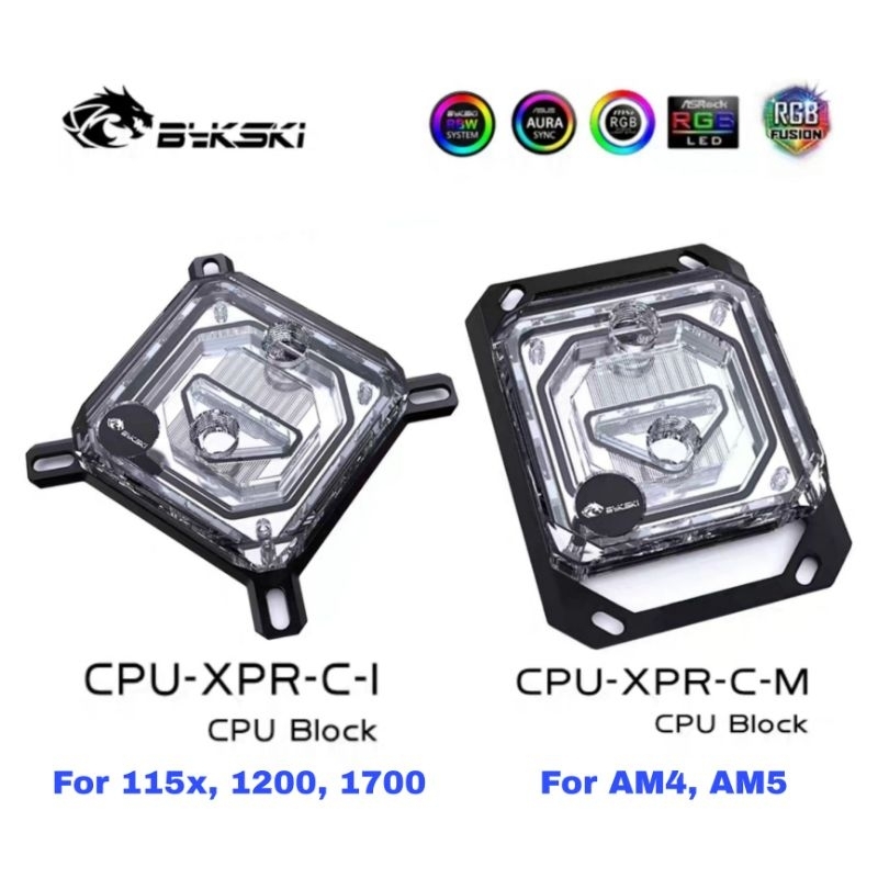 BYKSKI บล็อคน้ำซีพียู Fin 0.3mm CPU Waterblock INTEL AMD | Shopee Thailand