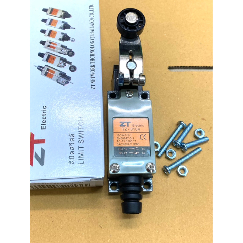 (แพ็ค1ชิ้น/แพ็ค3ชิ้น) TZ-8104 Limit Switch ลิมิตสวิทช์ 8104 5A / 240VAC 1NO, 1NC ยี่ห้อPNC,ZT ...