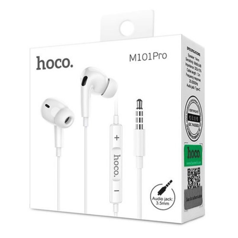 HOCO M101 Pro หูฟังอินเอียร์ 3.5mm สำหรับ iOS Pad, Samsung, Android หูฟัง สมอลทอล์ค M1Pro hc3 ...