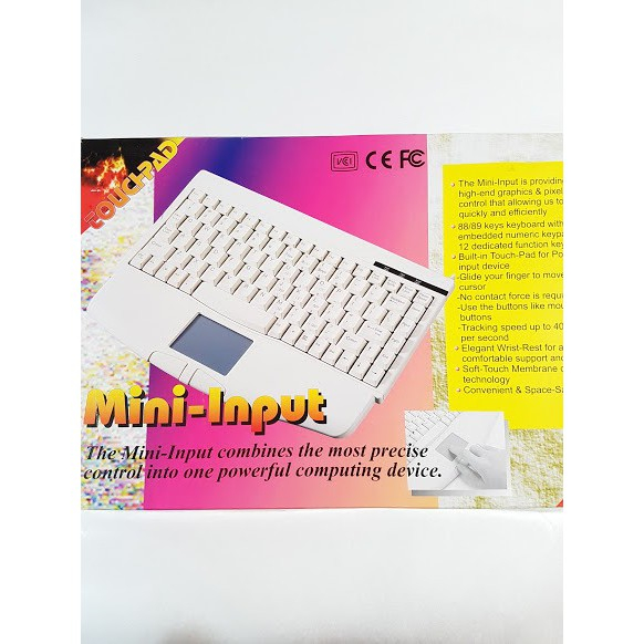 Keyboard TH/EN ACK-540 Black/White PS/2 Mini-Touch Keyboard | Shopee ...