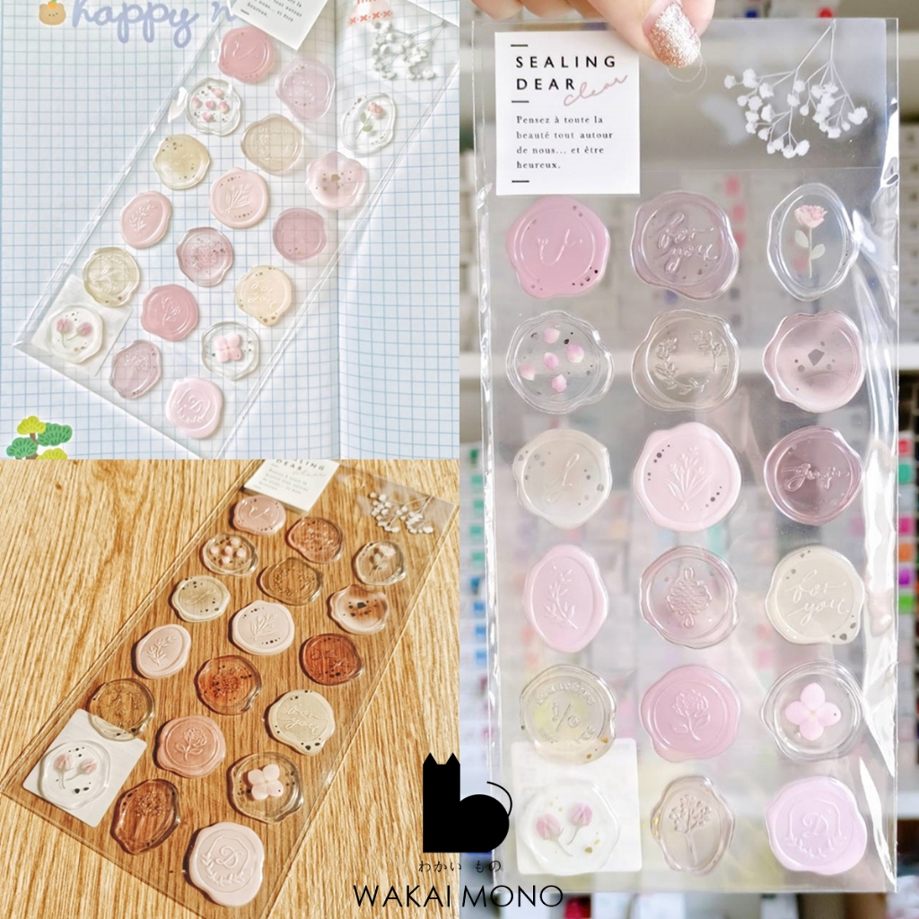 สติ๊กเกอร์ ครั่ง ตราประทับสำเร็จรูป แบบใส Q-Lia stickers SEALING DEAR ...