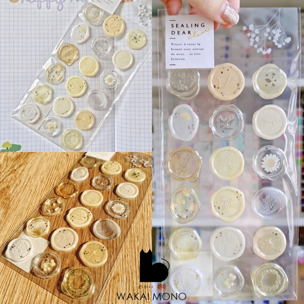 สติ๊กเกอร์ ครั่ง ตราประทับสำเร็จรูป แบบใส Q-Lia stickers SEALING DEAR ...