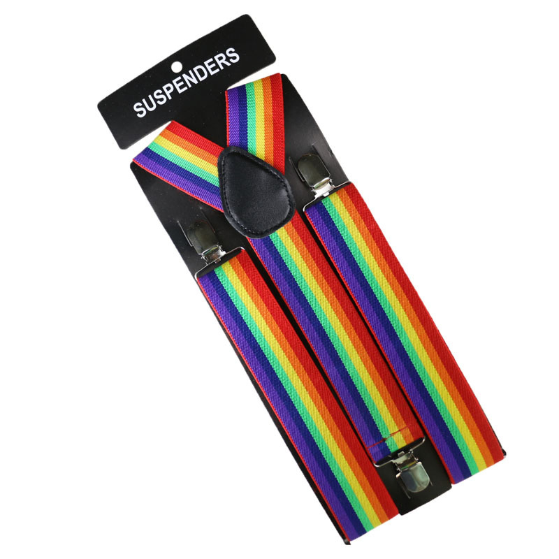 สายเอี๊ยม เนคไท หูกระต่าย โบว์ สายรัดกางเกง ยางยืด สีรุ้ง Rainbow LGBT ...