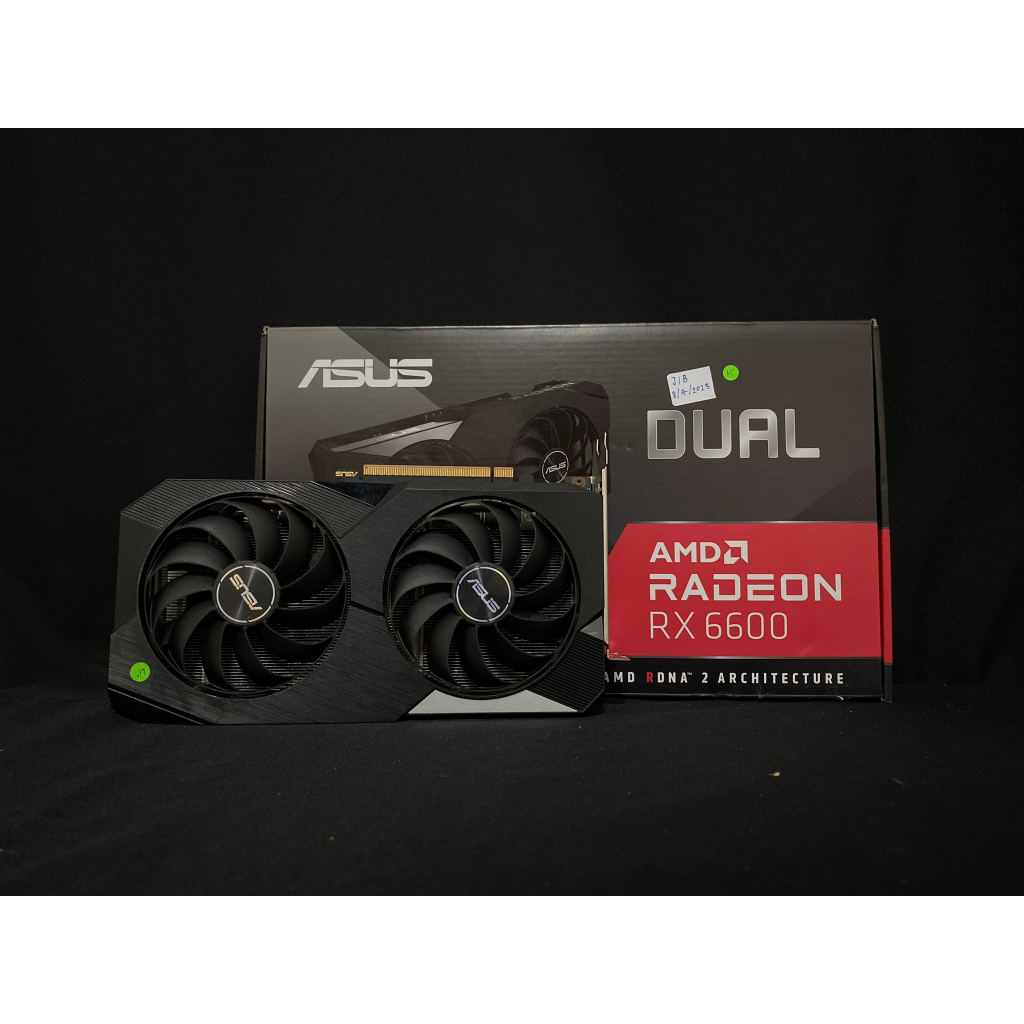 การ์ดจอ VGA ASUS DUAL RX 6600 8GB GDDR6 สินค้ามือสอง มีกล่อง มีประกัน ...