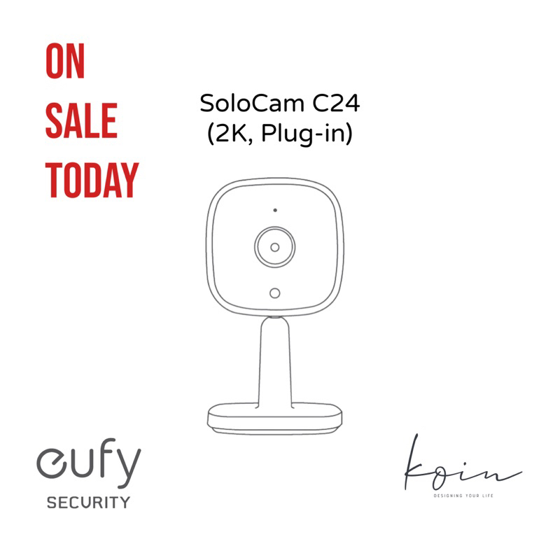 eufy Security Solo IndoorCam C24 (2K, Plug-in) | Shopee Thailand
