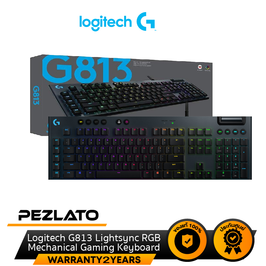 Logitech G813 Lightsync RGB Mechanical Gaming Keyboard (Linear ...