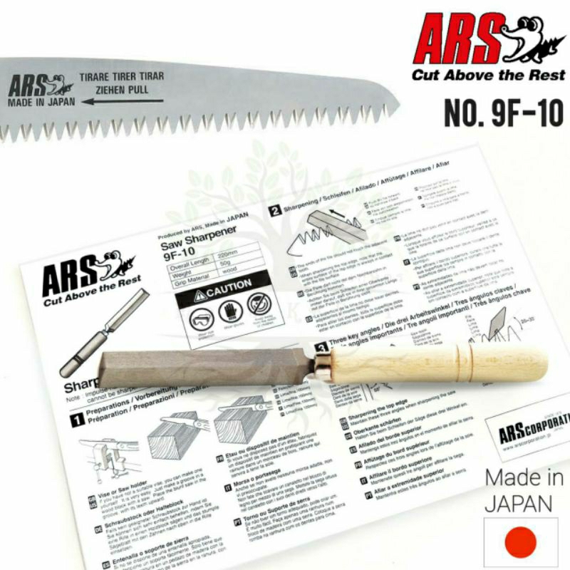ตะไบเลื่อยด้ามไม้ ARS รุ่น 9F-10 ; Saw Sharpening File (Made in JAPAN ...