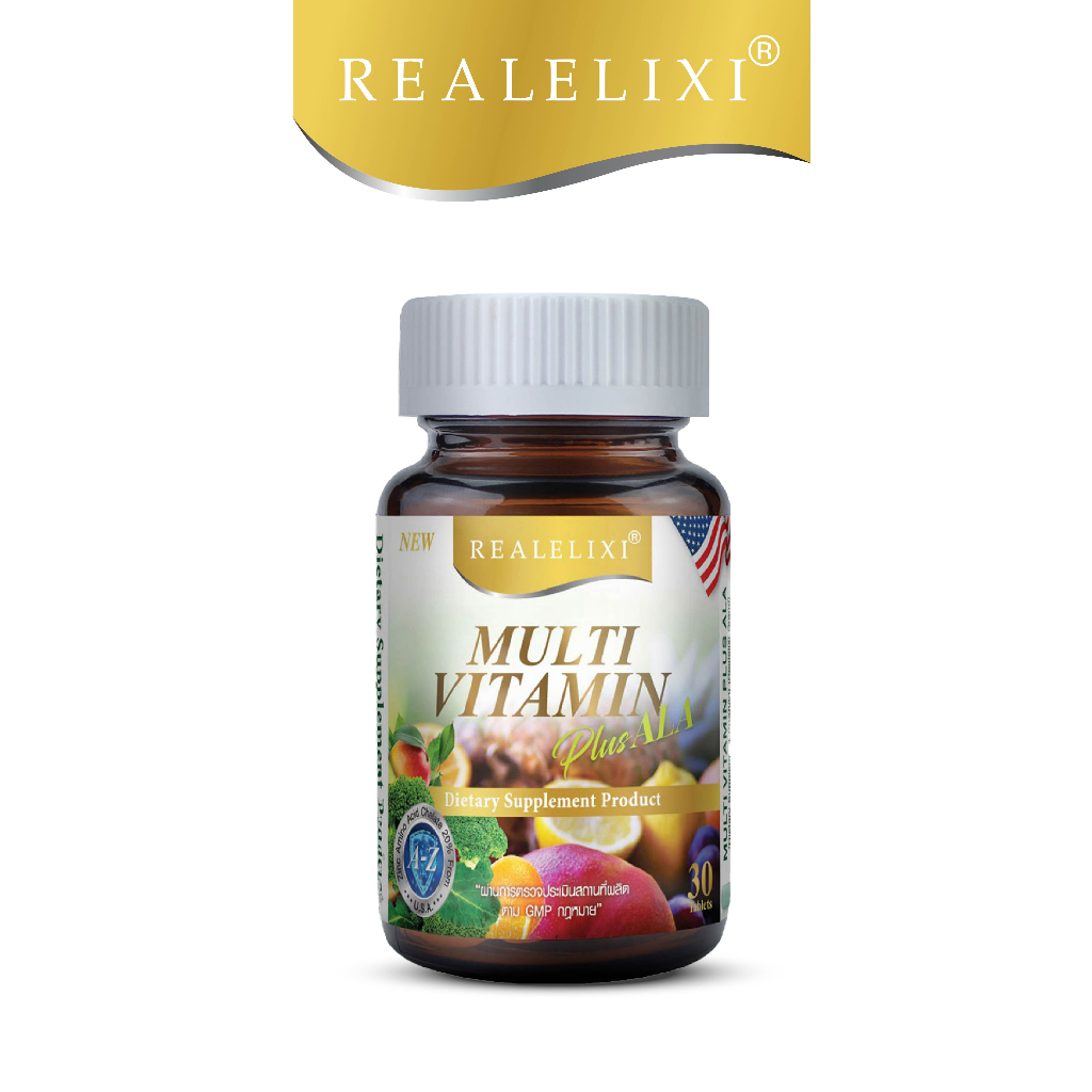 Real Elixir Multi Vitamin plus ALA อาหารเสริม 30 capsules | Shopee Thailand