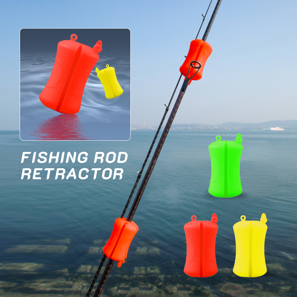 ⚓1/2Pcs Rod Fixed Ball Fishing Rod Retractor ซิลิโคนยืดหยุ่น Anti ...