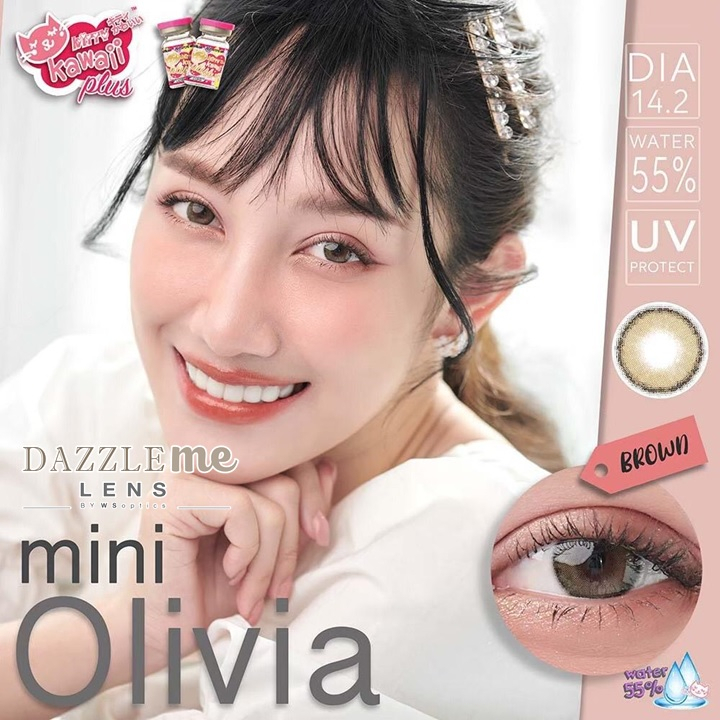 คอนแทคเลนส์สีเกาหลีรายเดือน รุ่น Mini Olivia (1 Pair) | Shopee Thailand
