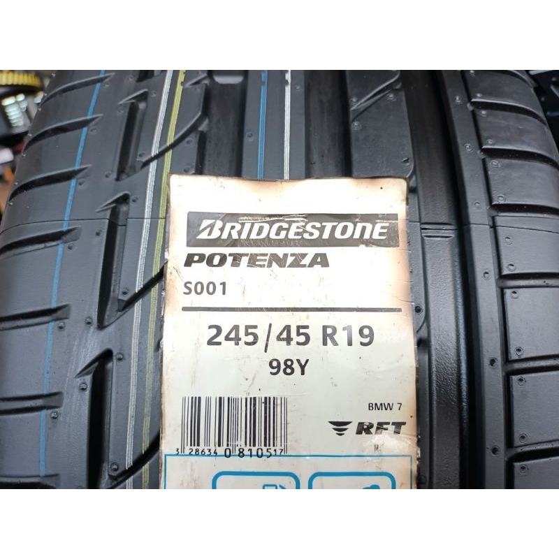 ** มี 2 เส้นค่ะ** ยางใหม่ค้างปี 245/45R19 Bridgestone Potenza S001 Runflat (Made in Poland) ผลิต ...