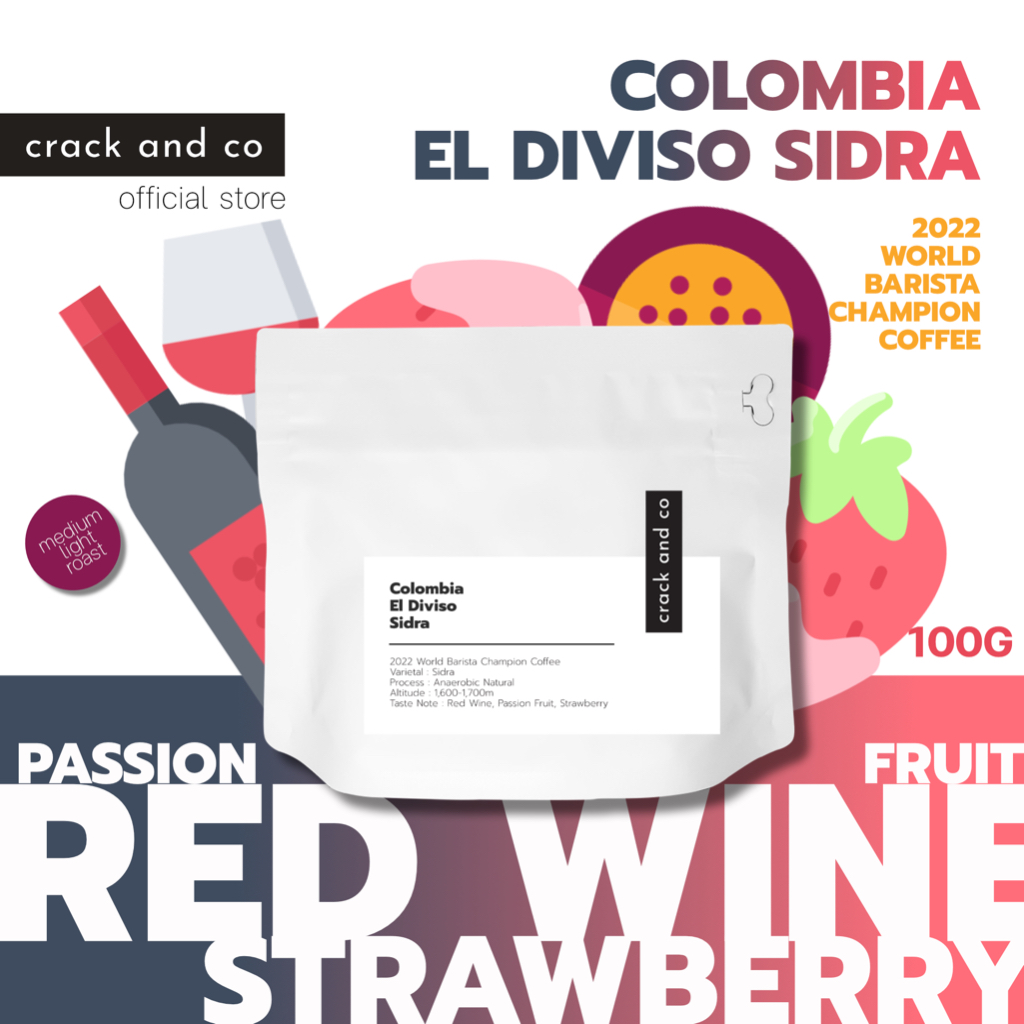 100G | Colombia El Diviso Sidra | Medium Light Roast | crack and co ...