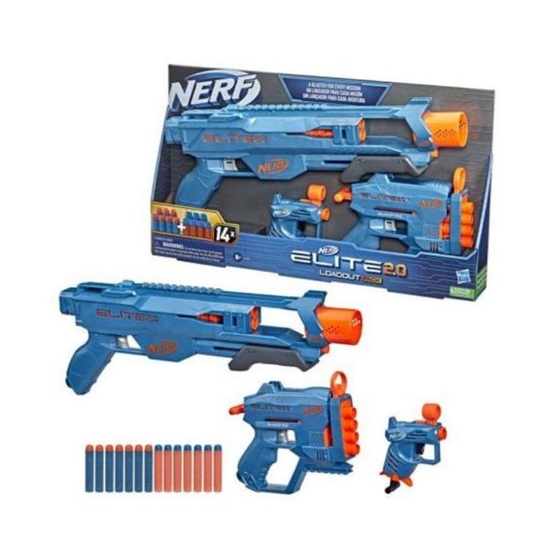 Nerf Elite 2.0 Loadout Dart Launcher with 3 Blasters Guns - Technician ...