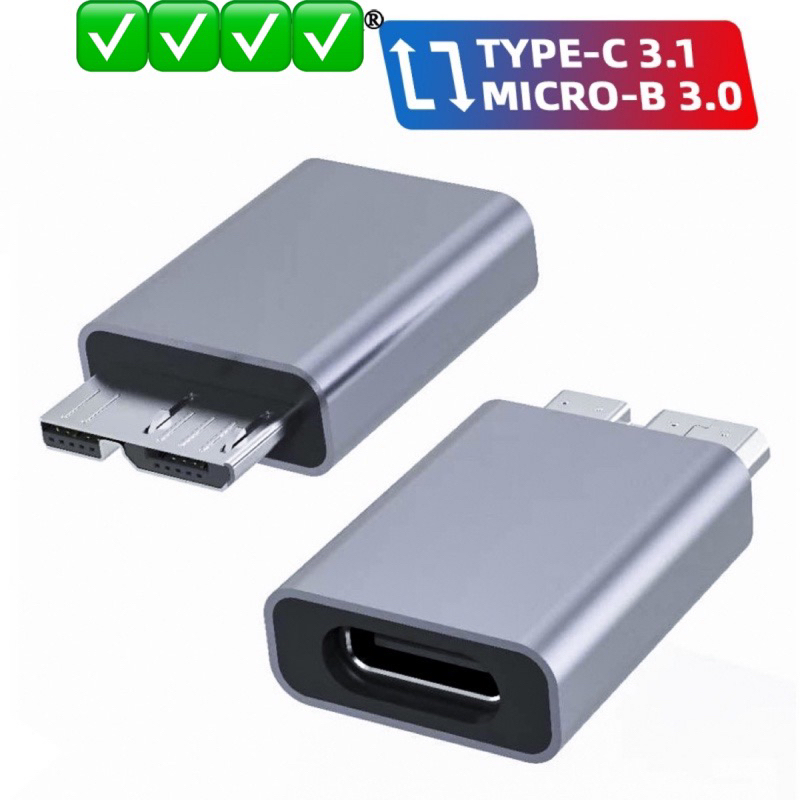 USB C To Micro B USB3.0อะแดปเตอร์ประเภท C หญิงไปยัง Micro B ชาย Fast ...