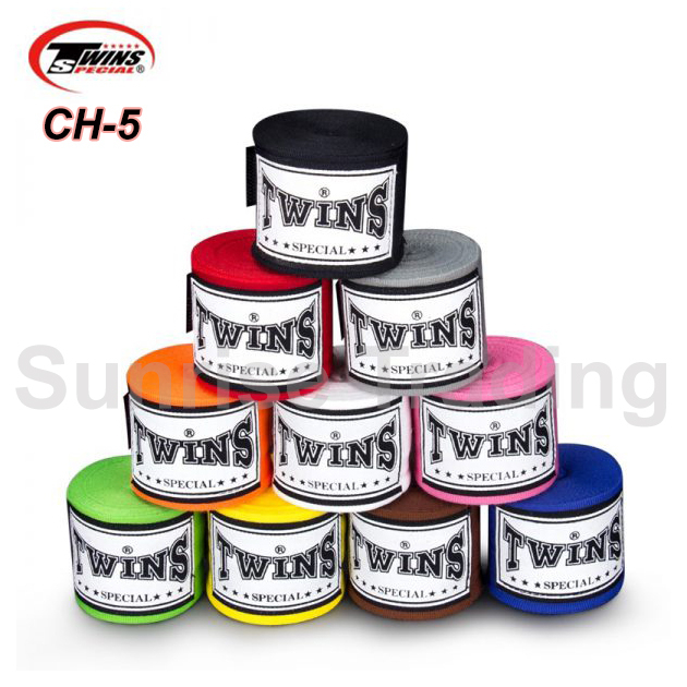 ผ้าพันมือ มวยไทย Twins Special ELASTIC Cotton Bandage CH5 4.5M Hand ...