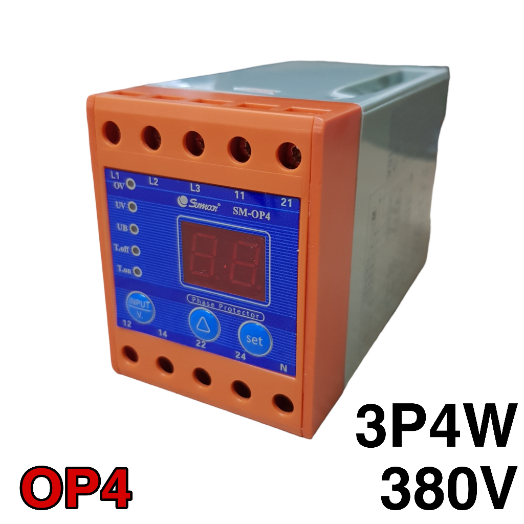 SM-OP4 Phase Protector W-OP4 380V 3P4W เฟสโพรเทคชั่น อุปกรณ์ป้องกันไฟ ...
