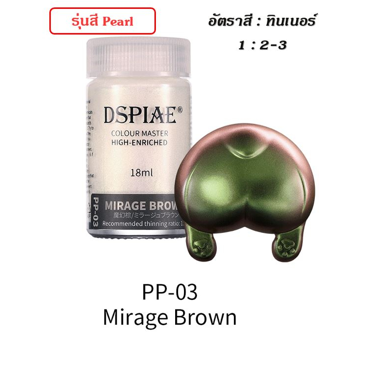 DSPIAE Lacquer Paint สีพ่นแอร์บรัช ทาด้วยพู่กัน สีรองพื้น สีชุบ Chrome ...