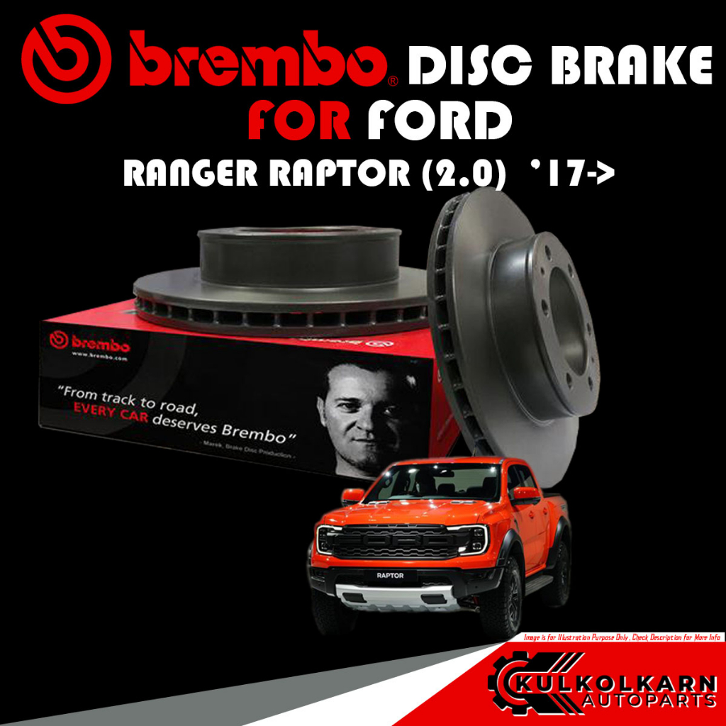 จานเบรกหน้า BREMBO FORD RANGER RAPTOR (2.0) 17-> (09 C520 11) | Shopee ...