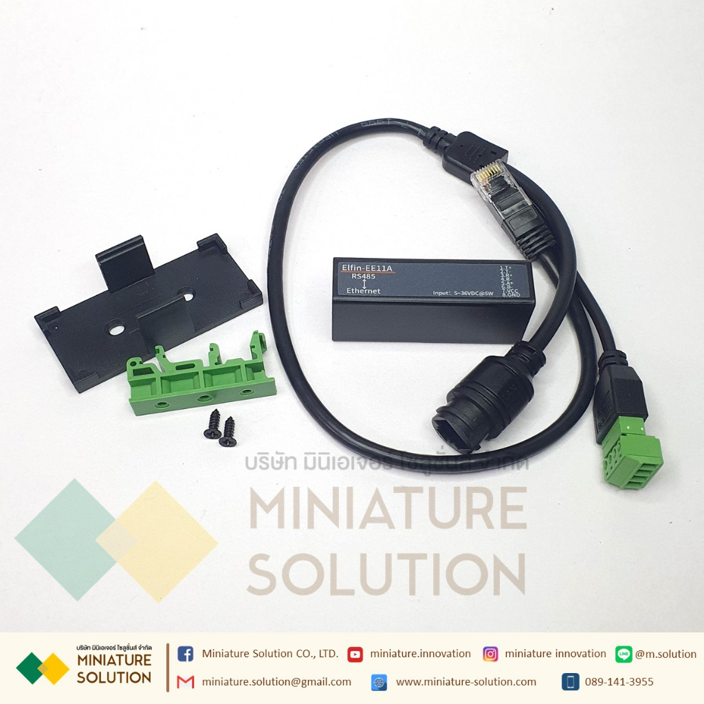 HF IOT Elfin-EE11A อุปกรณ์แปลงสัญญาณ Modbus TCP โปรโตคอล Serial Port RS485 To Ethernet (RS485 TO ...