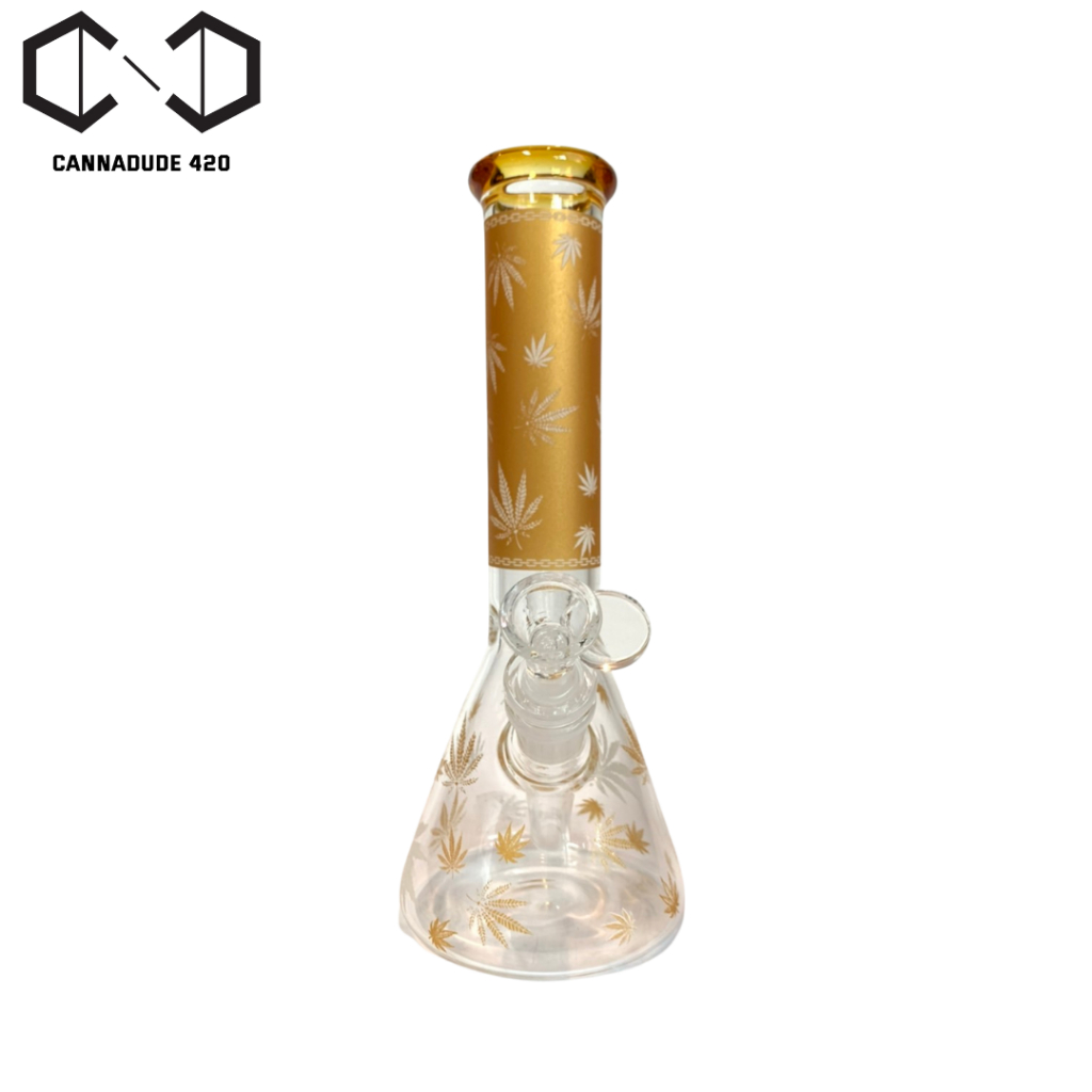 แจกันแก้ว Gold/Red Leaf 8" / 10" บ้องแก้ว ความหนา 7 mm (L01) | Shopee ...