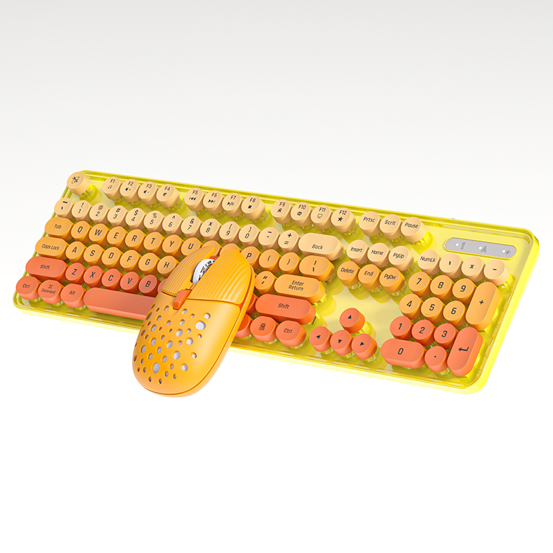 EF128 ชุดไร้สายสีสันสดใส Mini Money Keyboard Mouse Combo 2.4G Wireless Keyboard Mouse Wireless ...