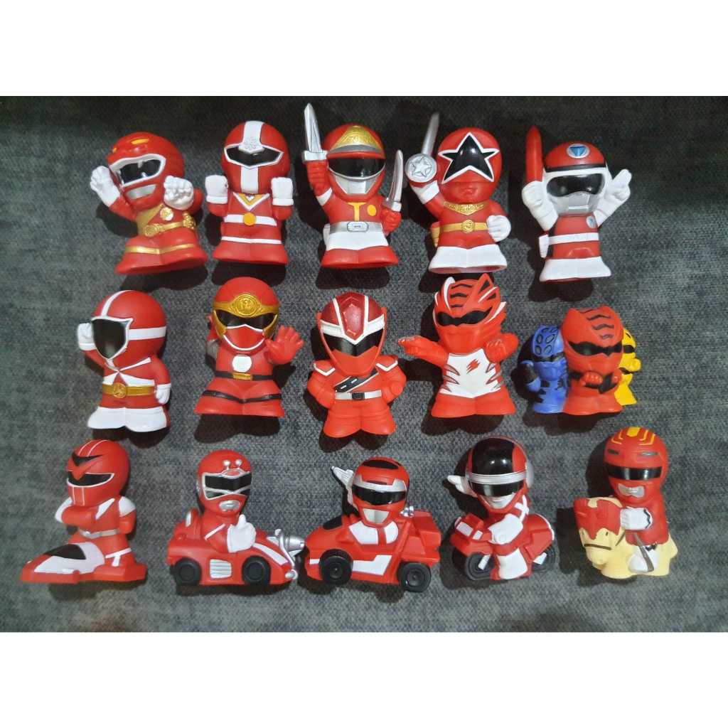 ซอฟสวมนิ้ว เซนไตสีแดง ขายยกเซท 15 ตัว sd soft sentai red ranger ...