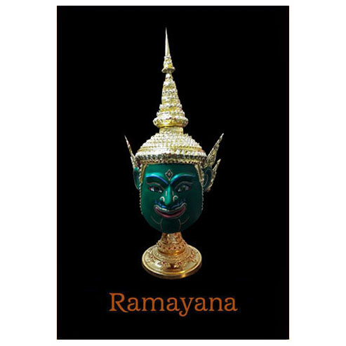 หัวโขน รามเกียรติ์ Ramayana Ban Ruk Rama Head Statue (พระราม) (1/1 ...