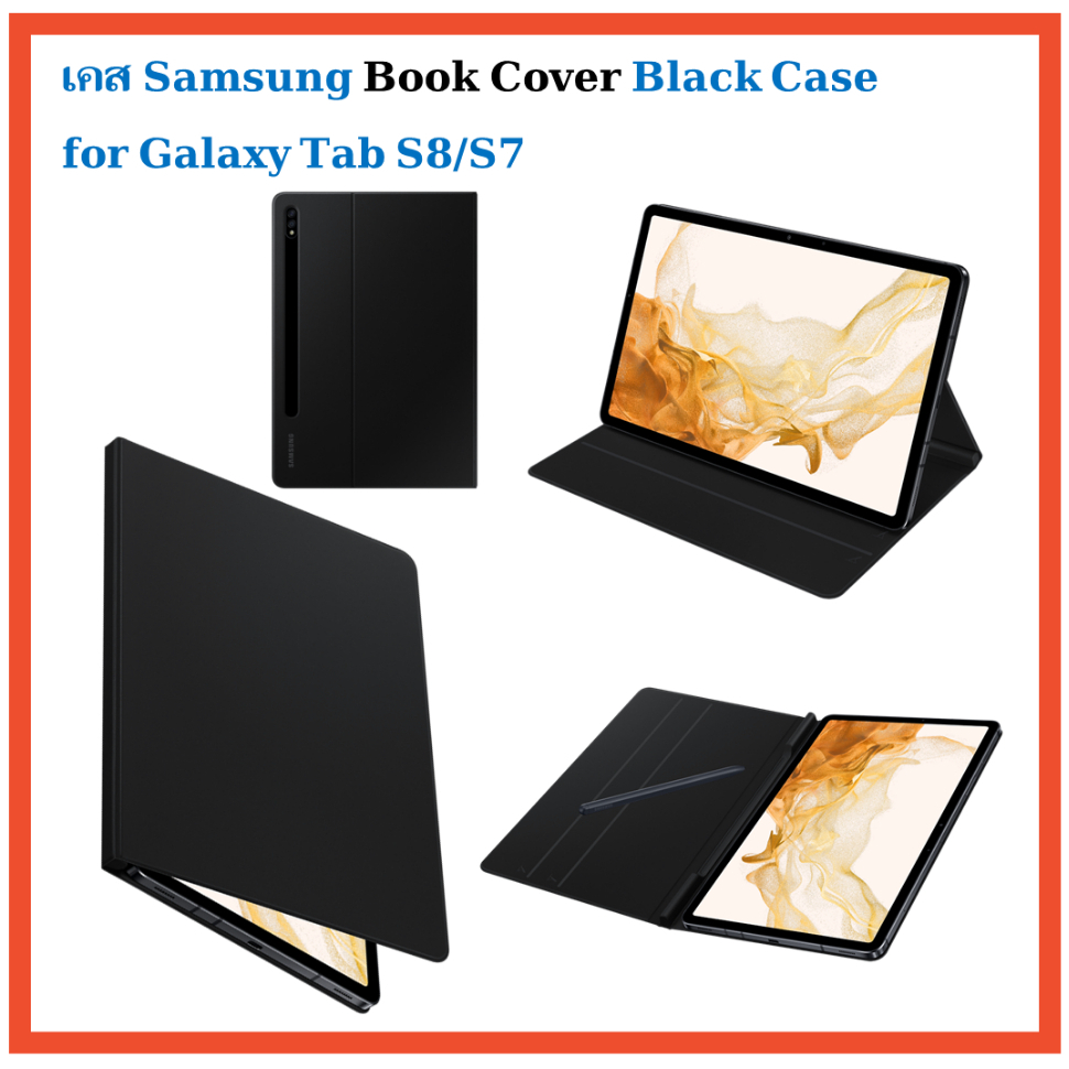 เคส Samsung Book Cover Tab S7 / S8 11." Black Case / Note View Cover ...