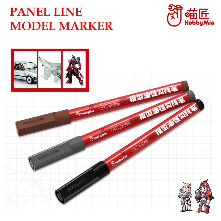 [HOBBY MIO] ULTRA FINE TIP PANEL LINE MODEL MARKER PEN กันดั้มมาร์คเกอร ...