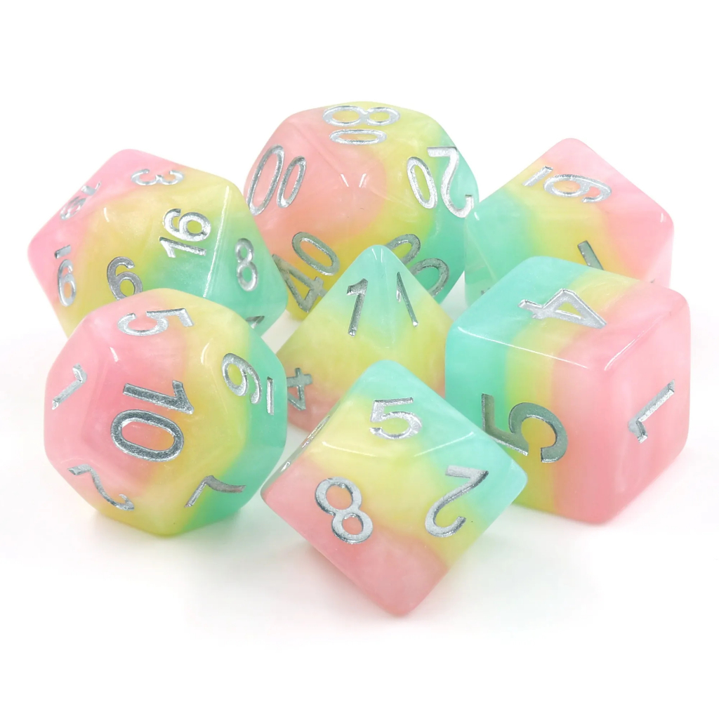 Blossom Burst Dice Set of 7 | ลูกเต๋า Dice For DnD D&D MTG RPG TRPG เกม ...