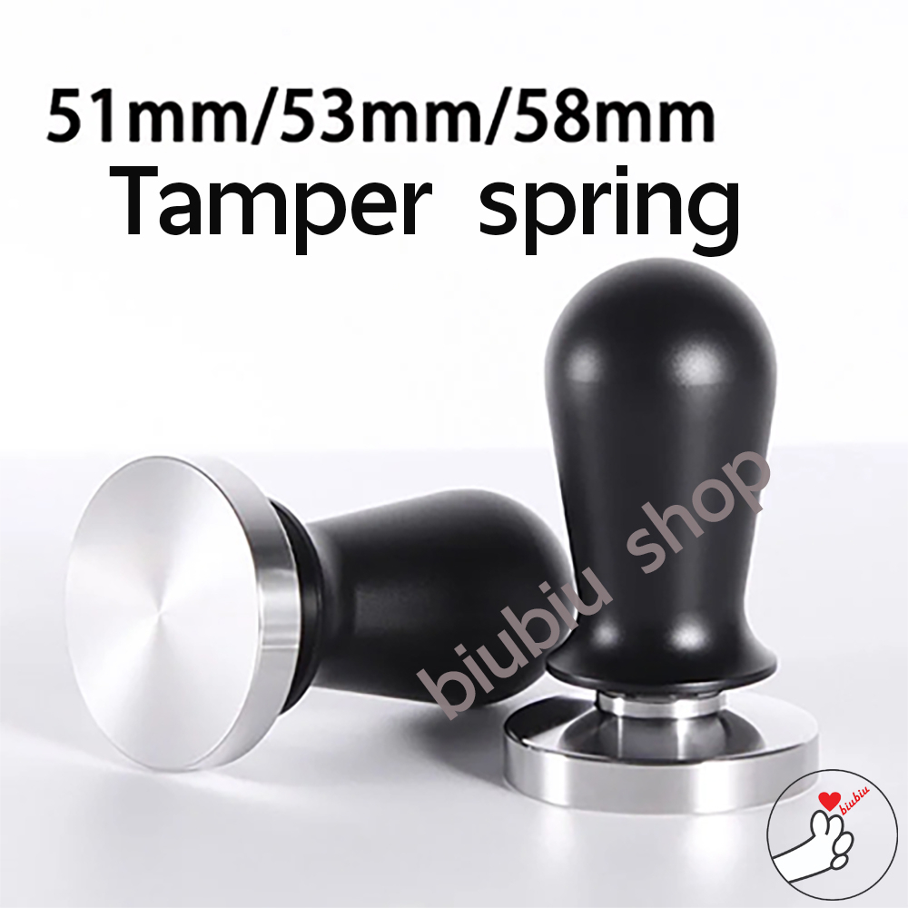 Tamper spring เเทมเปอร์สปริง ขนาด 45.5/51/53/58 mm (ด้ามอลูมิเนียมสีดำ) | Shopee Thailand