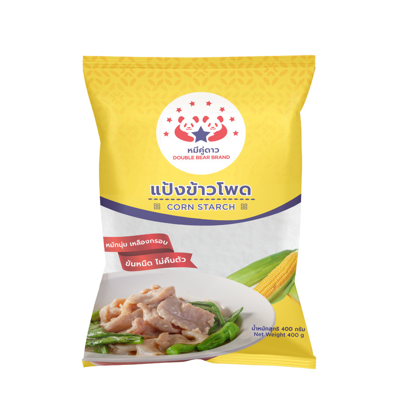 แป้งข้าวโพด ตราหมีคู่ดาว 400 กรัม exp08/2025 | Shopee Thailand