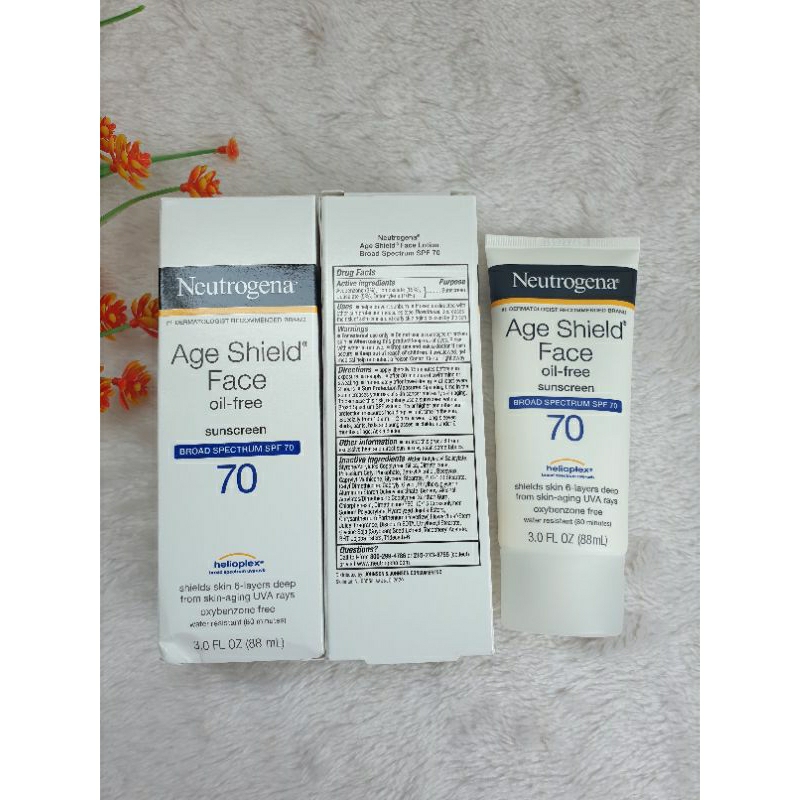 Neutrogena Age Shield Face Sunscreen Lotion SPF 70 ขนาด 88 ml | Shopee ...