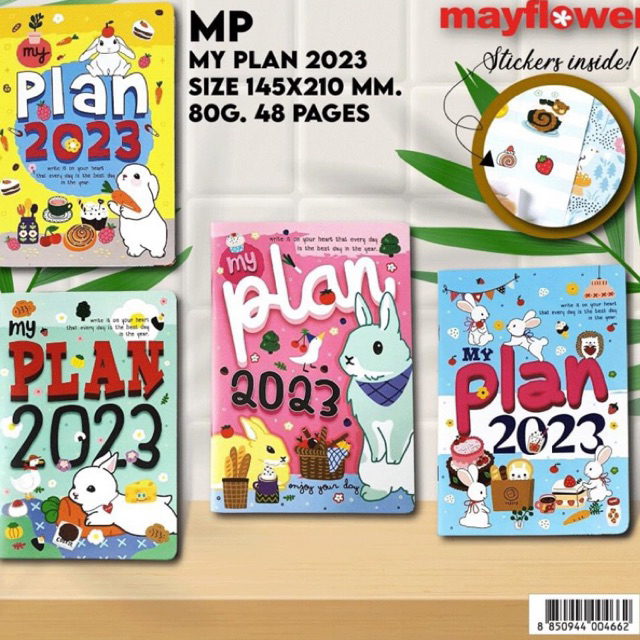 planner2023 มีสติกเกอร์ในสมุด | Shopee Thailand